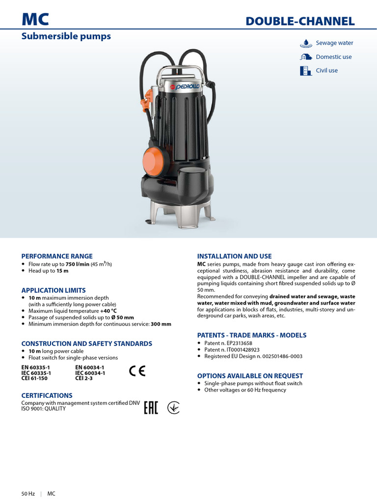 Submersible Pumps Installation Guide | PDF | Pump | Water