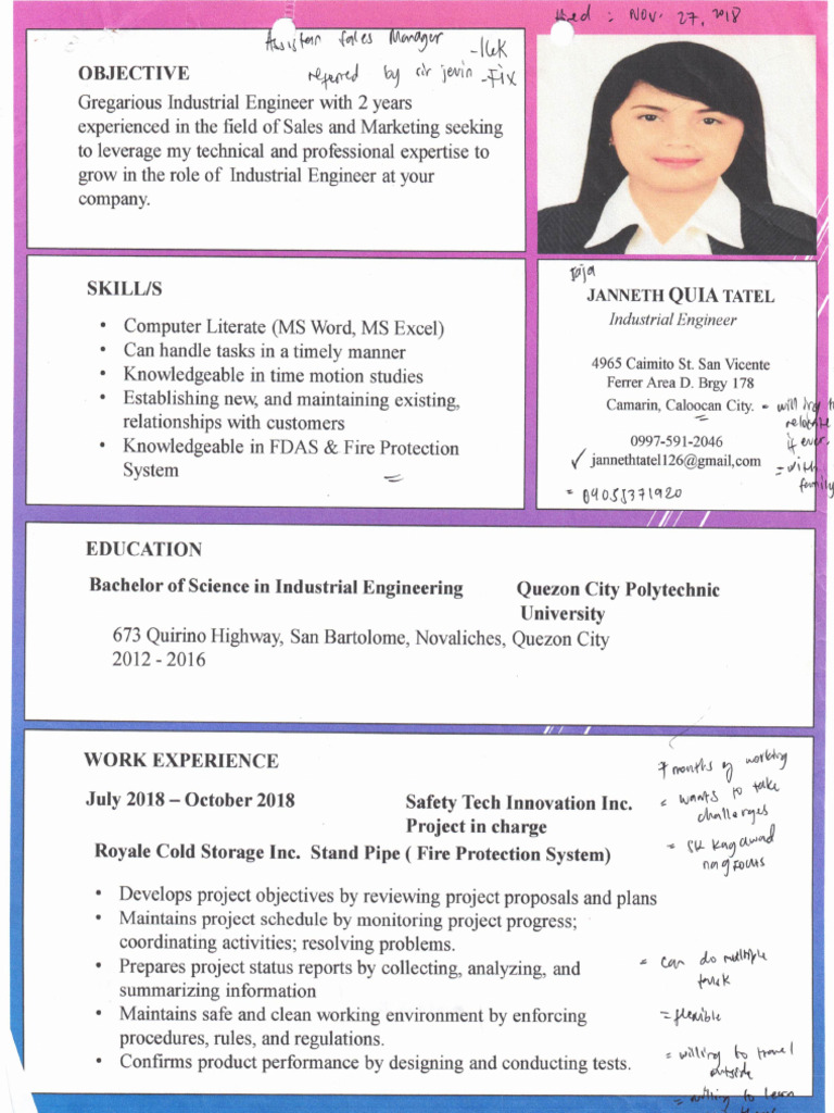 Resume - Janneth Tatel | PDF
