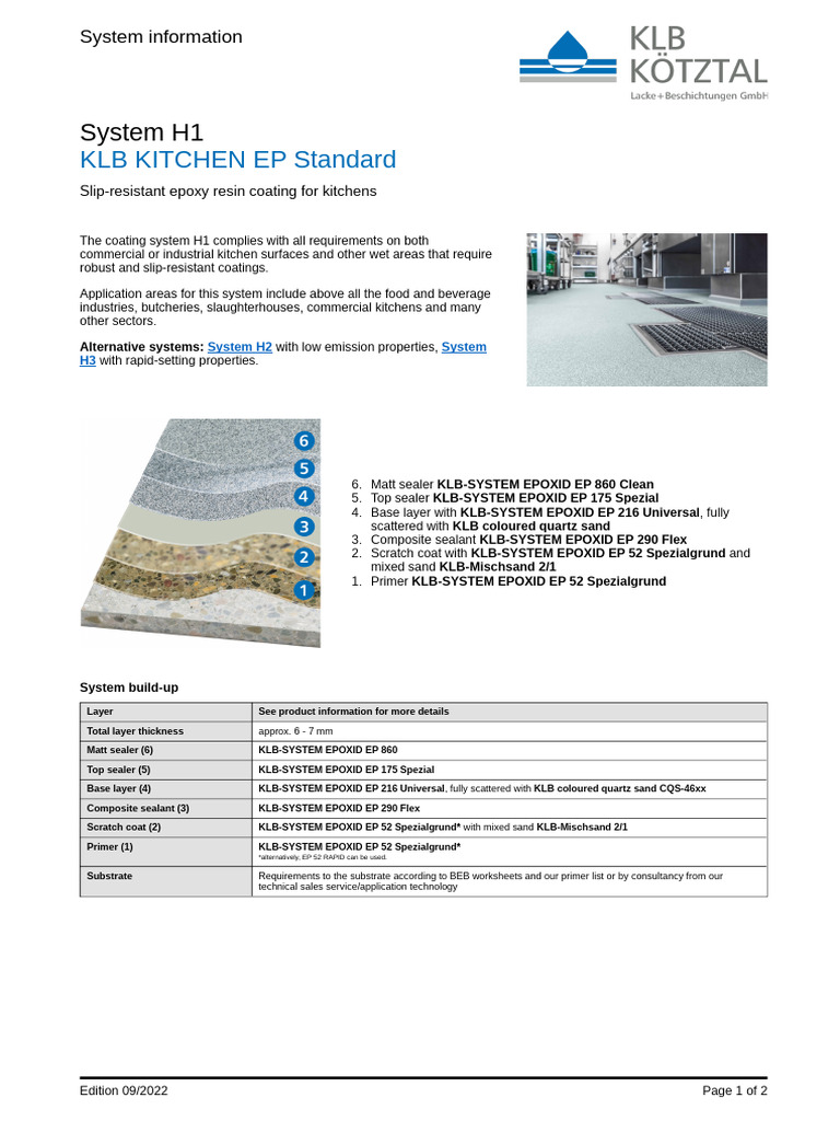 System H1 KLB KITCHEN EP Standard SI en 2022 09 | PDF | Materials ...