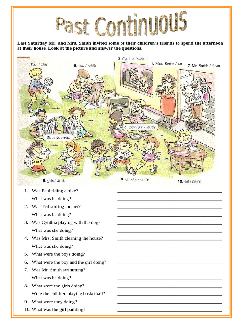 Past Continuous 2 | PDF | Games & Activities