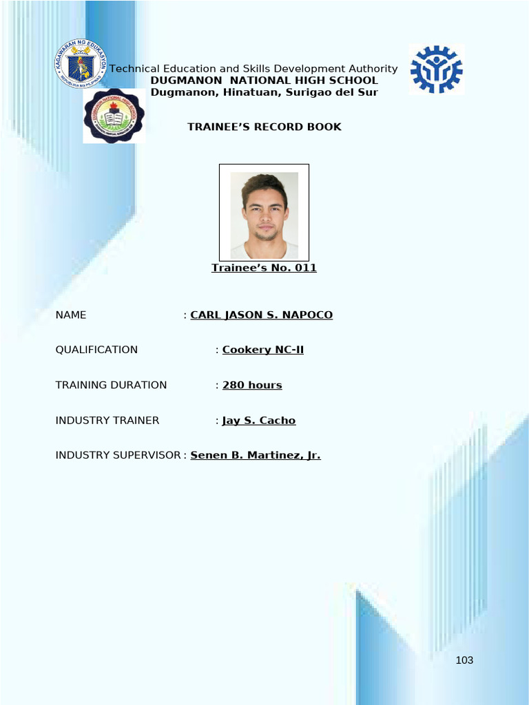 2.1. Cookery NC Ii Trainees Record Book 2 | PDF | Vegetables | Soup