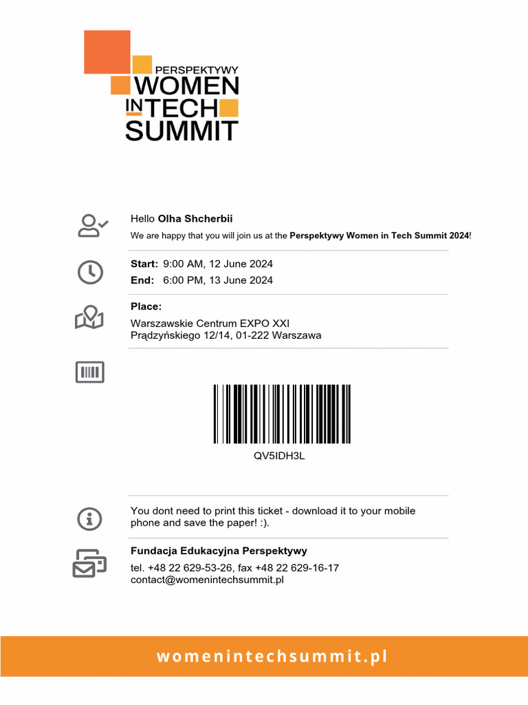 WITS 2024 Ticket | PDF