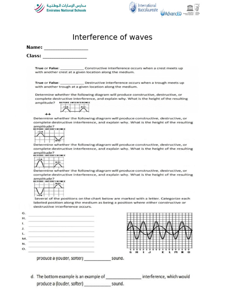Superposition Worksheet | PDF