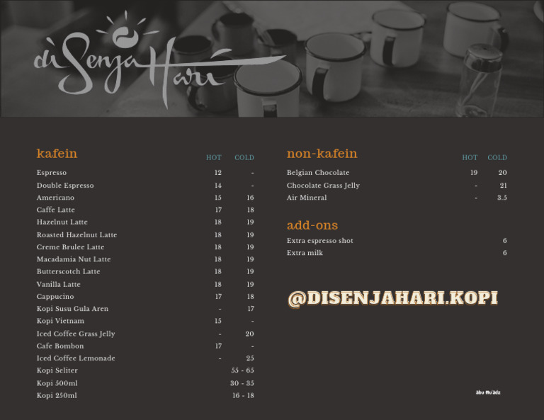 Gray and Orange Coffee Shop Menu | PDF