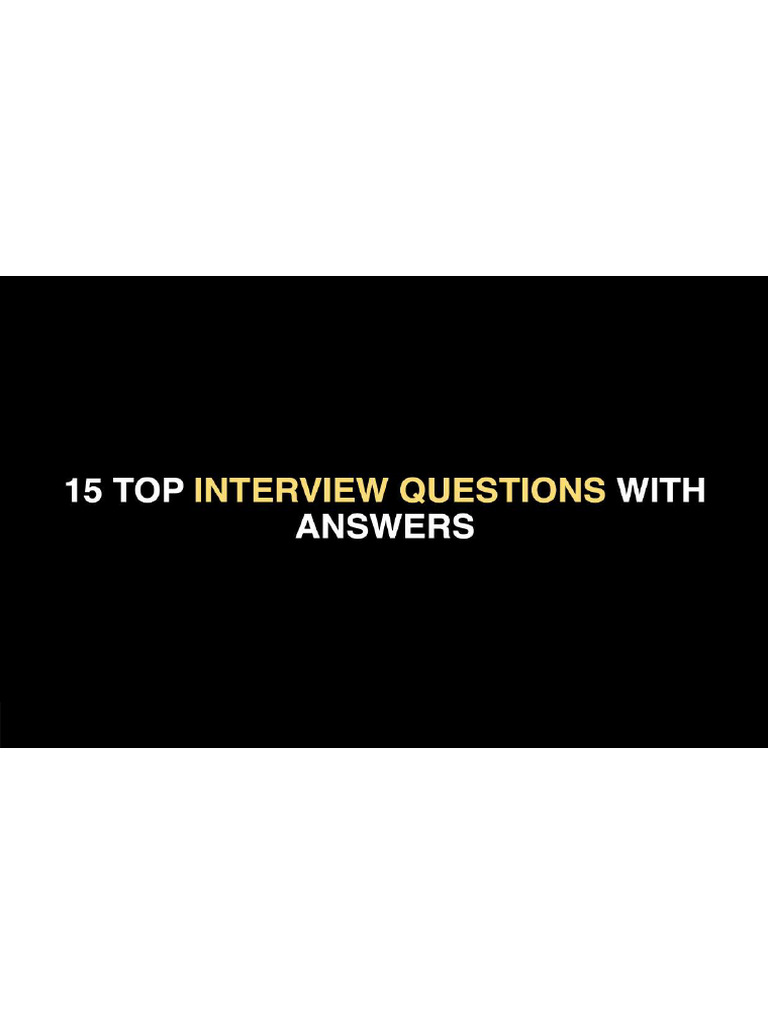 Top Interview Questions | PDF