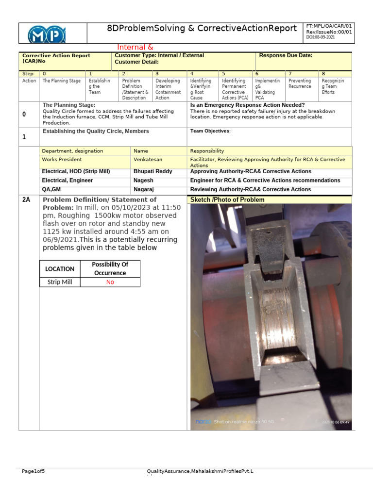 RCA Roughing Motor Oct 2023 | PDF | Electric Motor | Electrical Connector