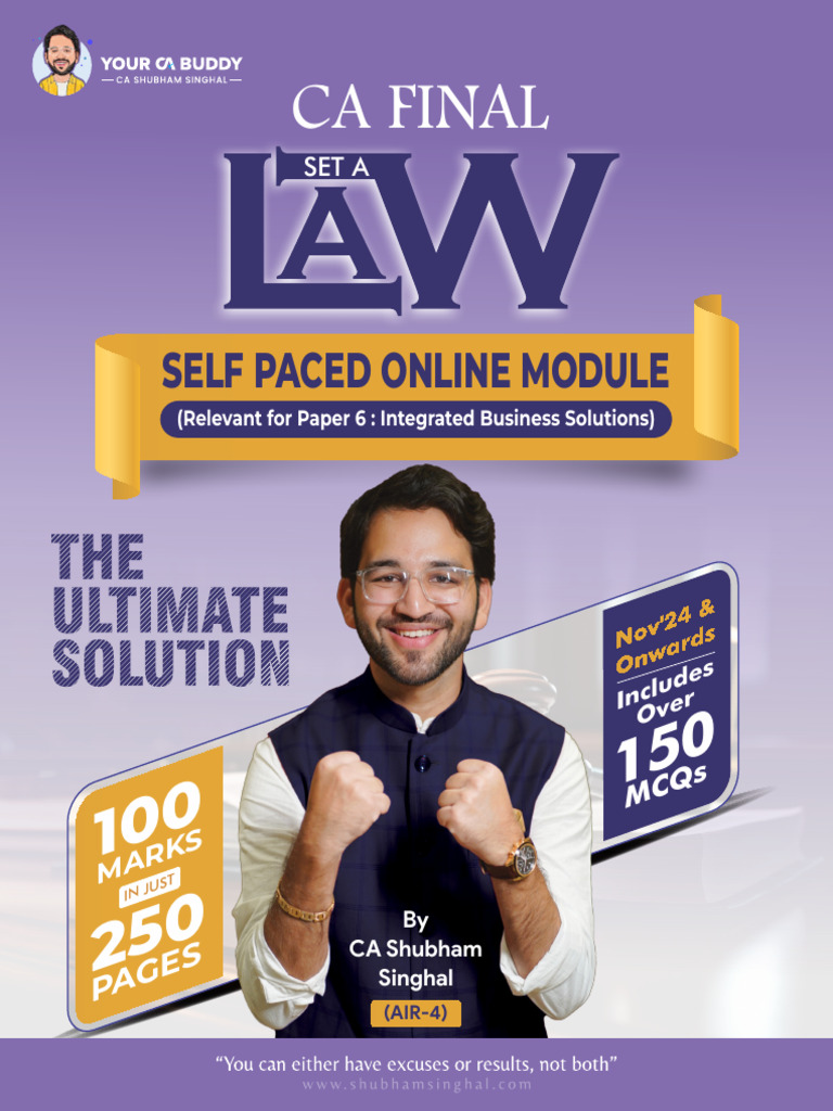 Set A - Law - CA Final - Book Part 1 by Subham Singhal | PDF | Liquidation | Private Law