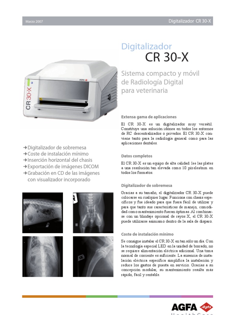 Agfa CR30 X | PDF | Radiología | Memoria del ordenador