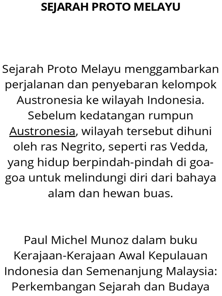 Sejarah dan Penyebaran Proto Melayu | PDF | Ilmu Sosial | Sejarah