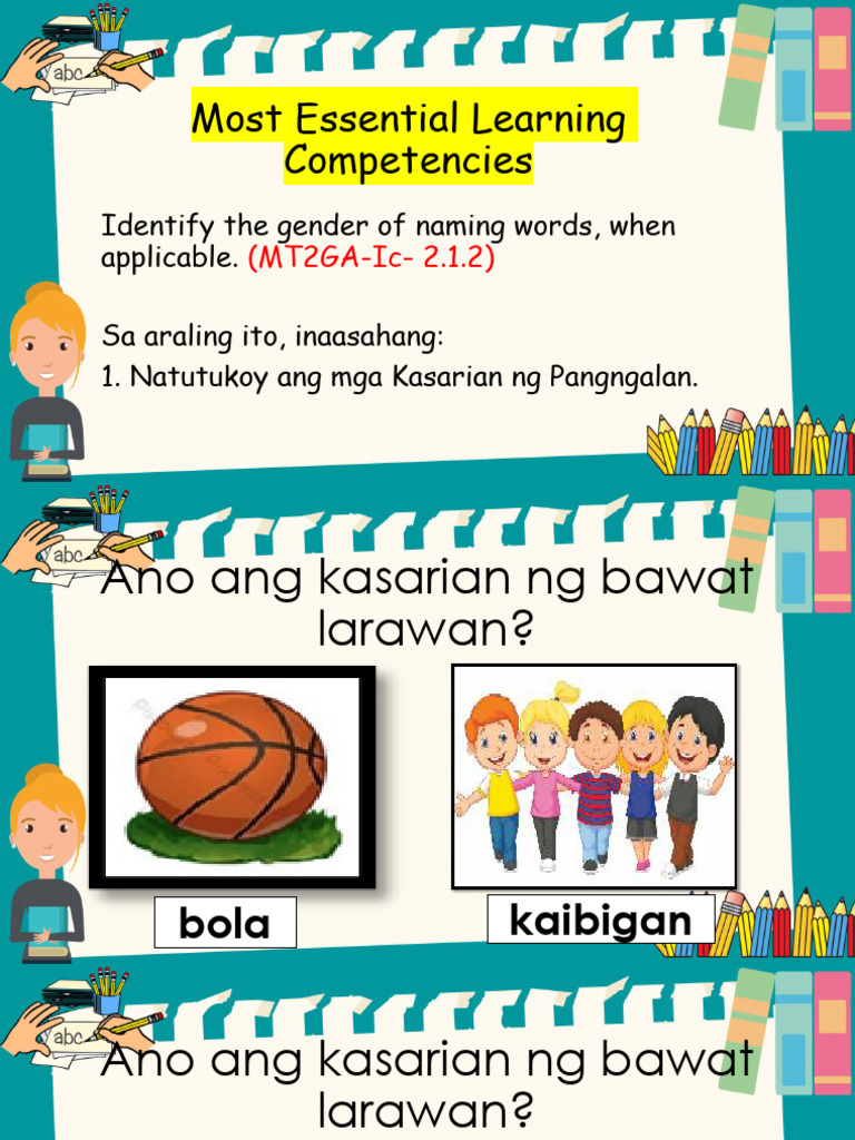 MTB Q1 Week 4 Kasarian NG Pangngalan | PDF