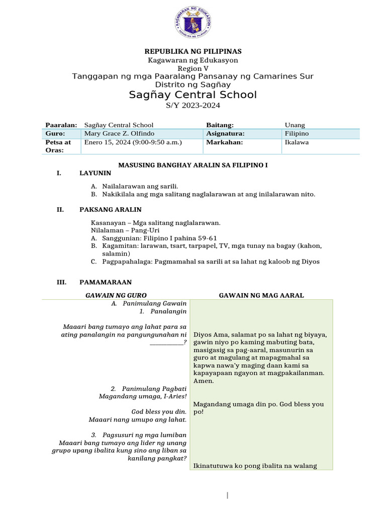 Cot - 2ND Quarter Filipino | PDF