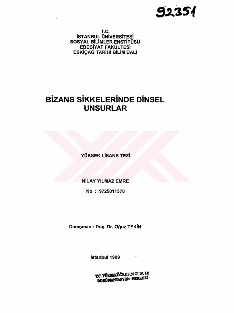 Bizans Sikkelerinde Dinsel Unsurlar | PDF