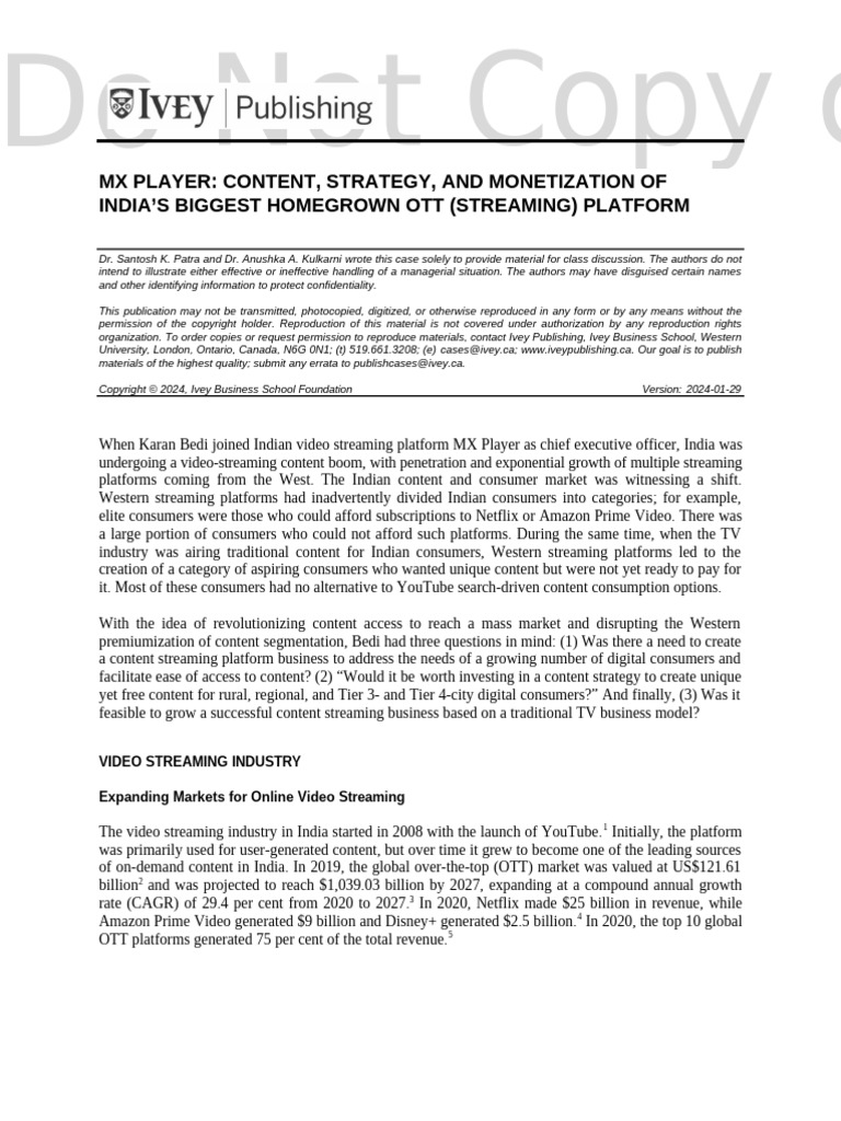 mx player | PDF | Video On Demand | Streaming Media