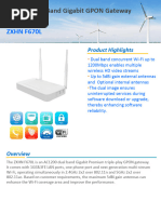 ZXHN F670L Datasheet | PDF | Wi Fi | I Pv6