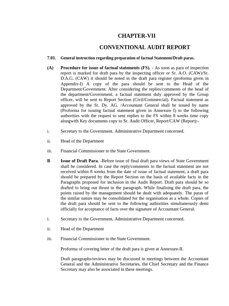 Chapter Vii | PDF | Auditor's Report | Audit