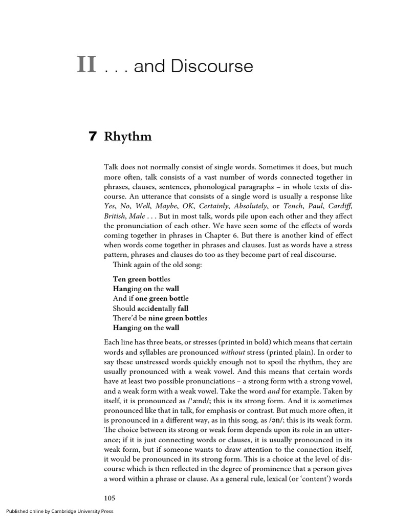 06.0__and_Discourse | PDF | Stress (Linguistics) | Word
