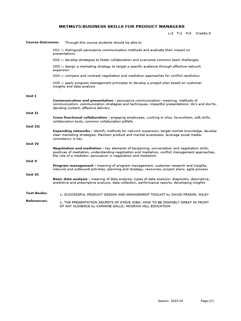 Product Management Essentials | PDF | Negotiation | Mediation