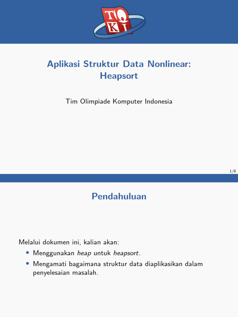 Pemrograman Kompetitif Dasar - 09 Heap Sort | PDF