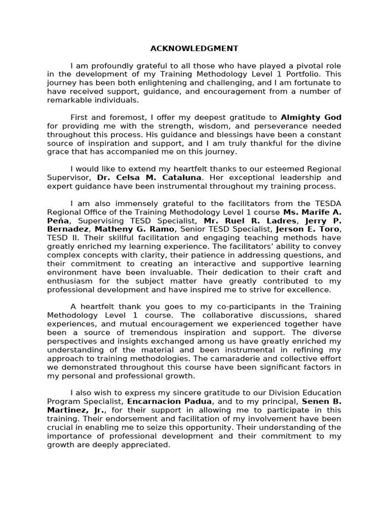 Acknowledgment and Dedication | PDF | Learning | Motivation