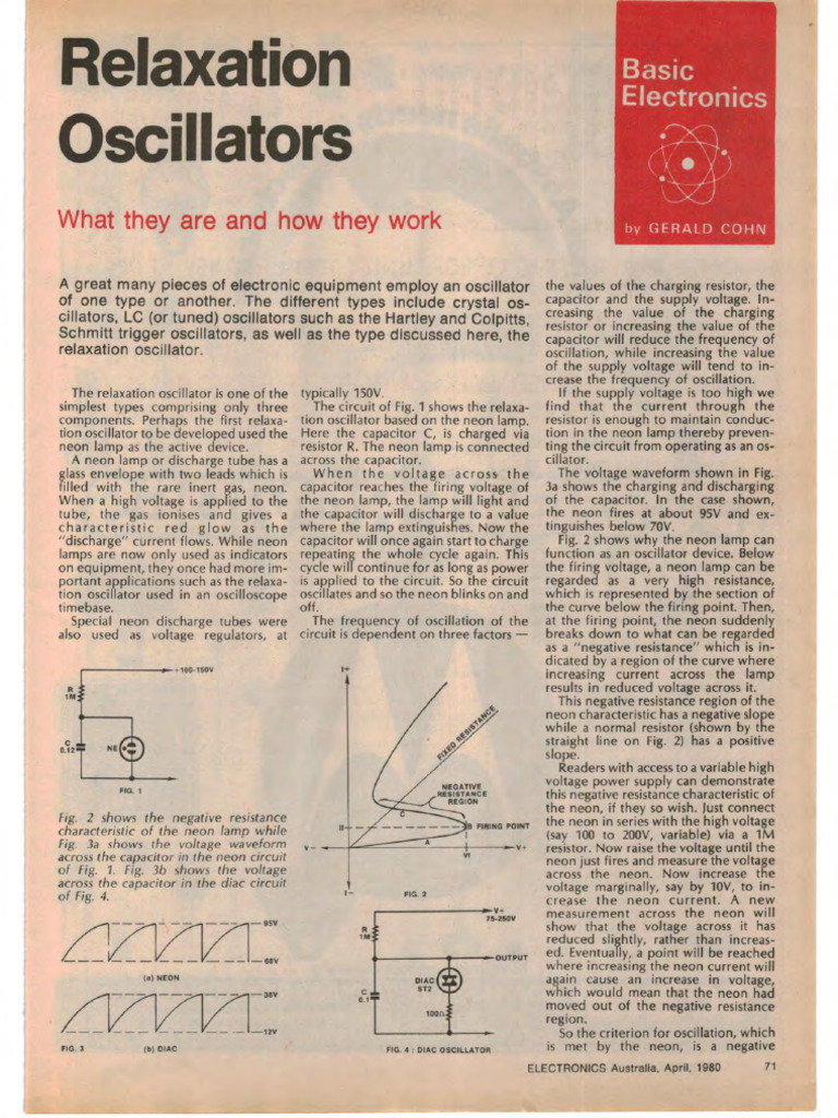Relaxation Oscillators | PDF