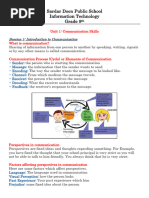 Class 9 Unit 1 Communication Skills Notes | PDF | Communication | Part ...