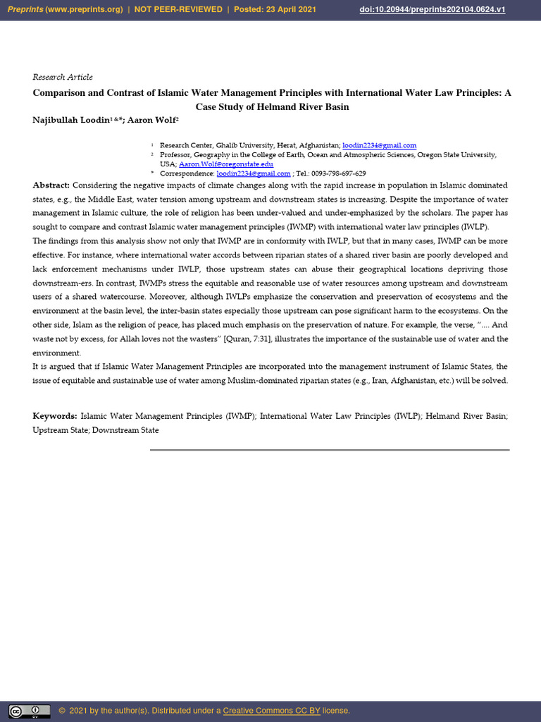 Comparison and Contrast of Islamic Water | PDF | Tawhid | God In Islam