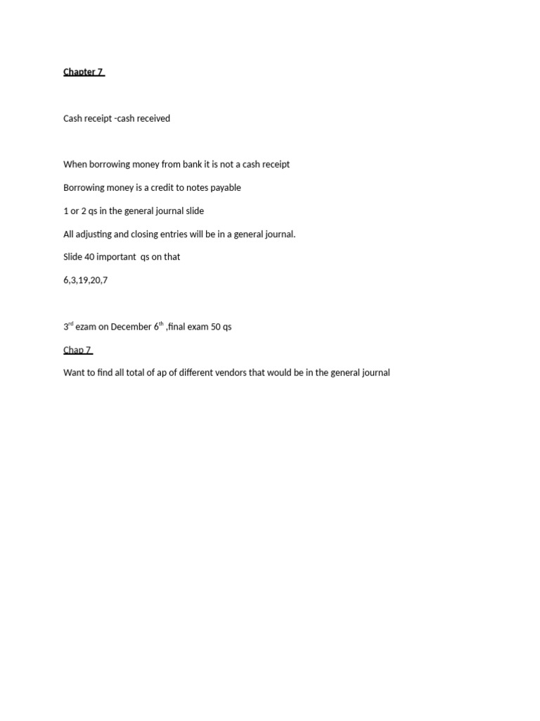 Chapter 7 Notes in Class | PDF