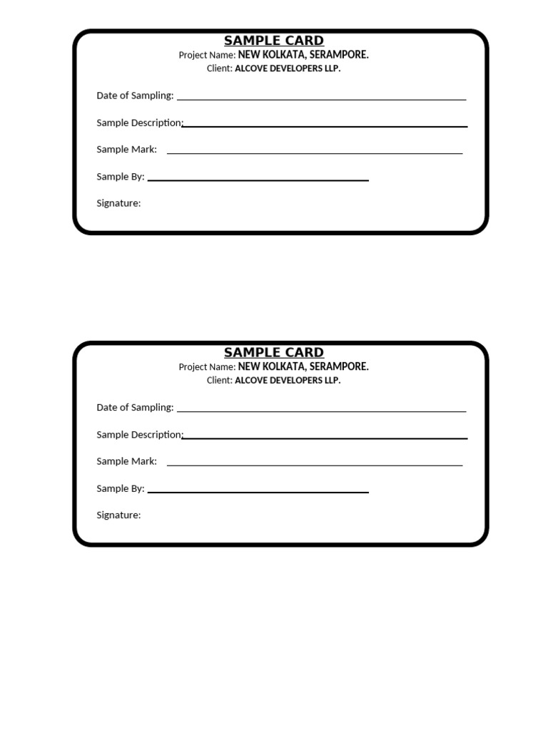 SAMPLE CARD | PDF | Career & Growth | Business