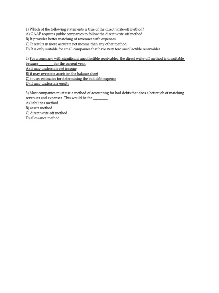 chapter 9 review.pdf | PDF | Debits And Credits | Bad Debt