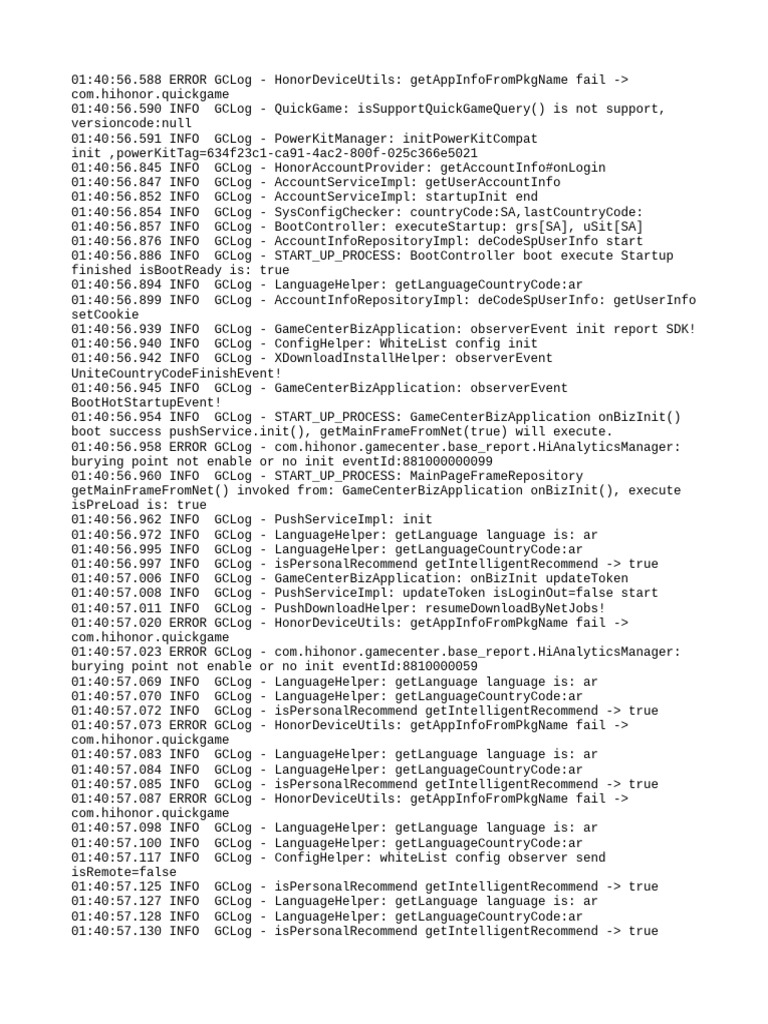 Honor Device Log Analysis Report | PDF | Systems Architecture | Internet Standards