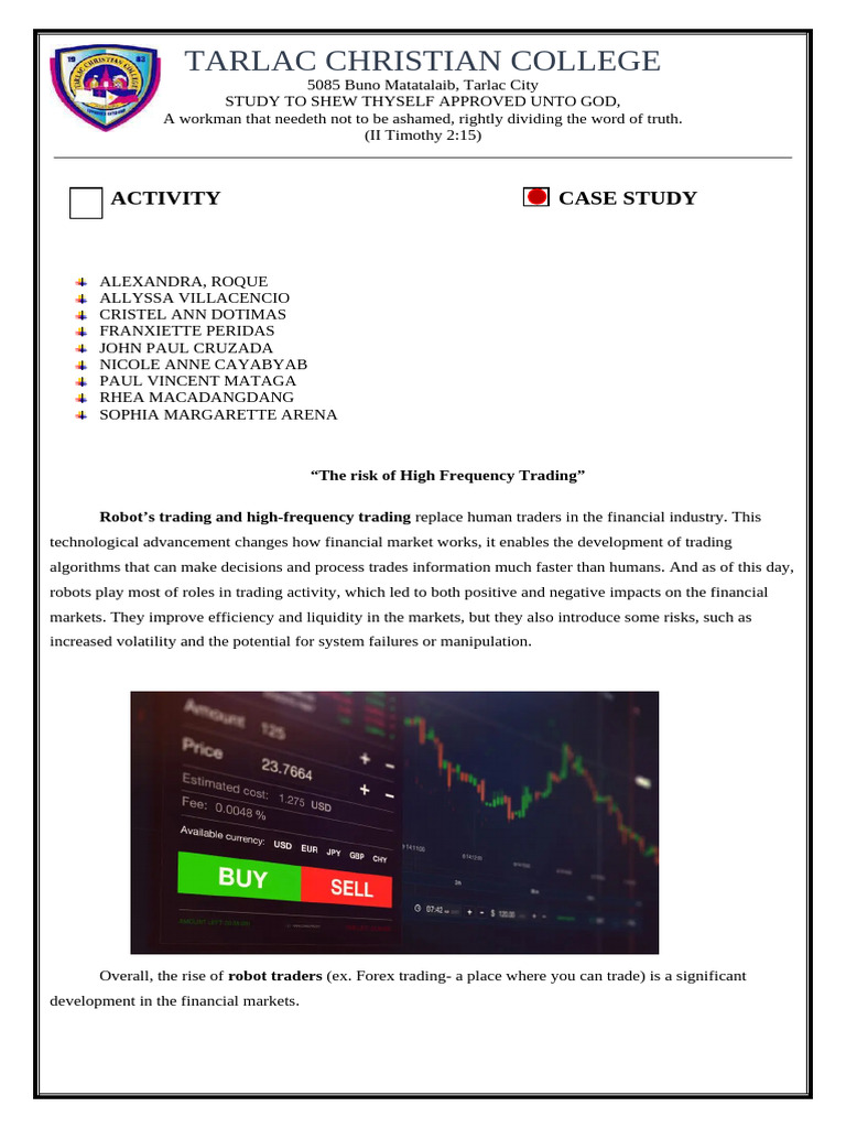 CASE-VIDEO | PDF | High Frequency Trading | Algorithmic Trading