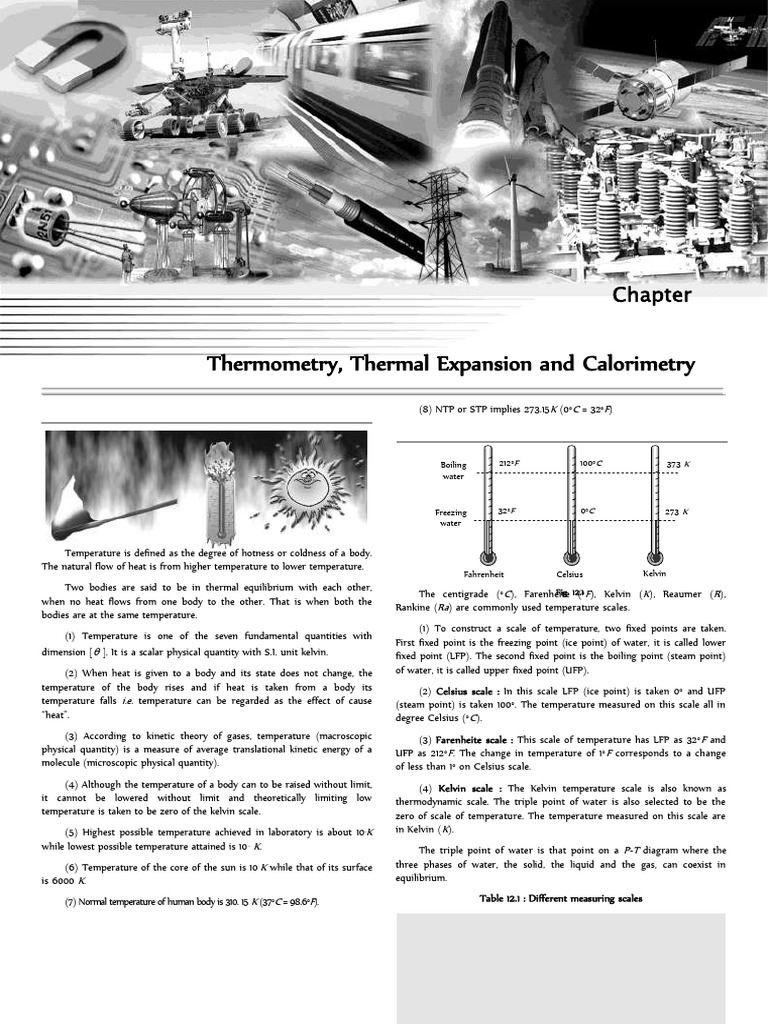 Thermometry, Thermal Expansion & Clorimetry | PDF | Thermal Expansion | Temperature