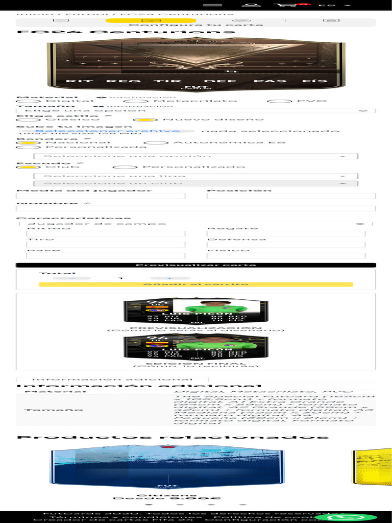 Carta FC24 Centurions FIFA personalizada - FutCards | PDF Carta FC24 Centurions FIFA personalizada - FutCards | PDF