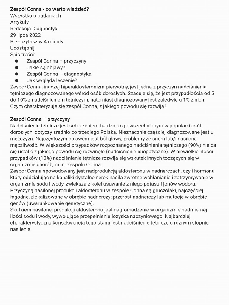 Zespół Conna | PDF