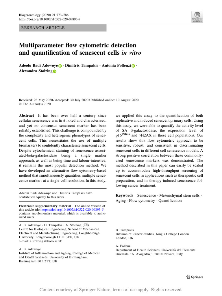 Multiparameter - Flow - Cytometric - Detection - and - Quant | PDF | Flow Cytometry ...