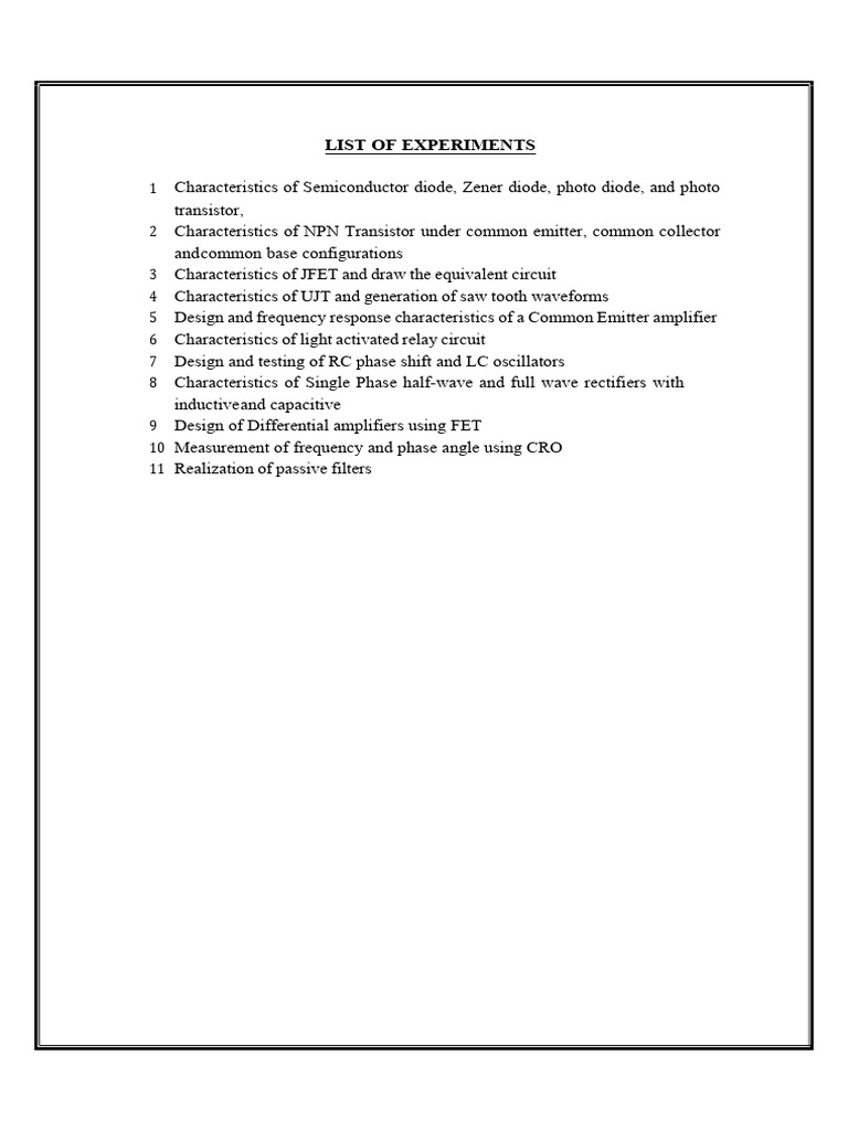 EDC LAB PDF | PDF | Bipolar Junction Transistor | P–N Junction