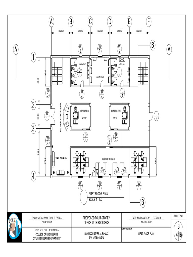 First Floor Plan for Proposed Office | PDF