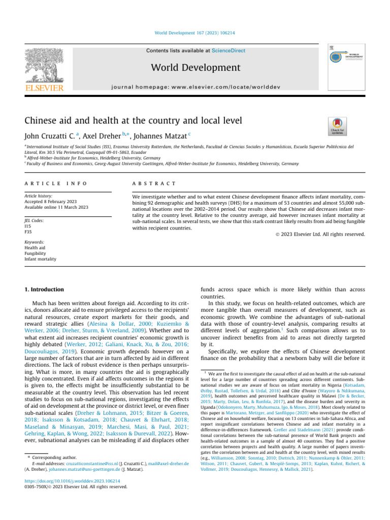 Chinese Aid and Health at The Country and Local | PDF | Aids