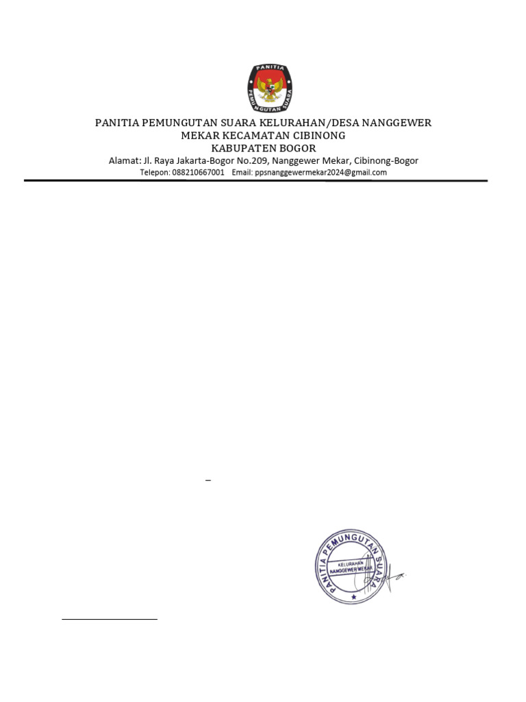 UNDANGAN SOSIALISASI PILKADA SERENTAK 2024 (CALON ANGGOTA KPPS) Fix | PDF