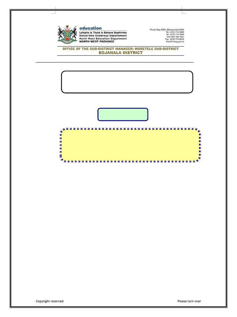 Grade 10 p2 Marking Guideline - 102428 | PDF