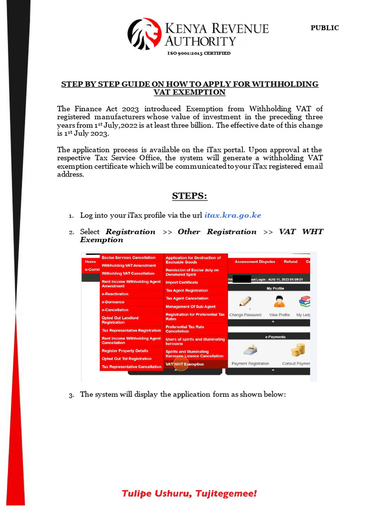 STEP-BY-STEP-GUIDE-ON-HOW-TO-APPLY-FOR-WITHHOLDING-VAT-EXEMPTION-11.10.23 | PDF