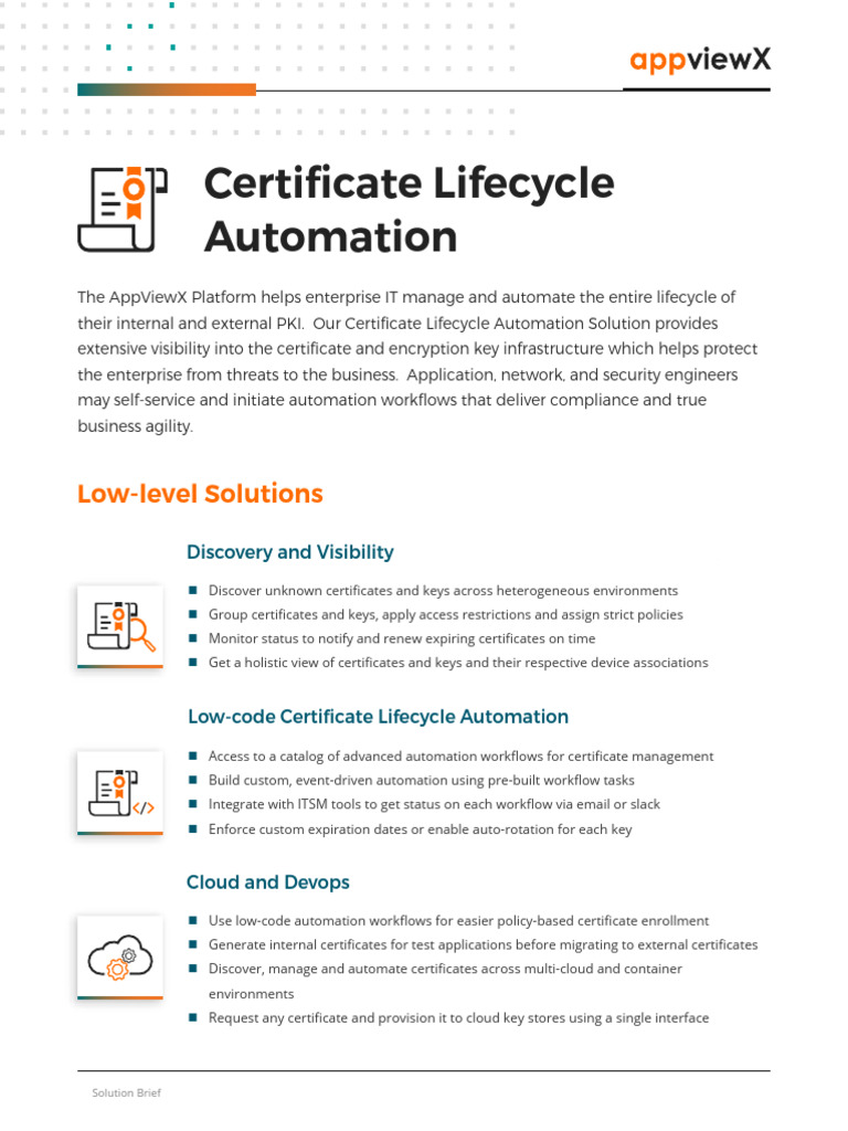 Solution-Certificate-Lifecycle-Automation | PDF | Public Key ...