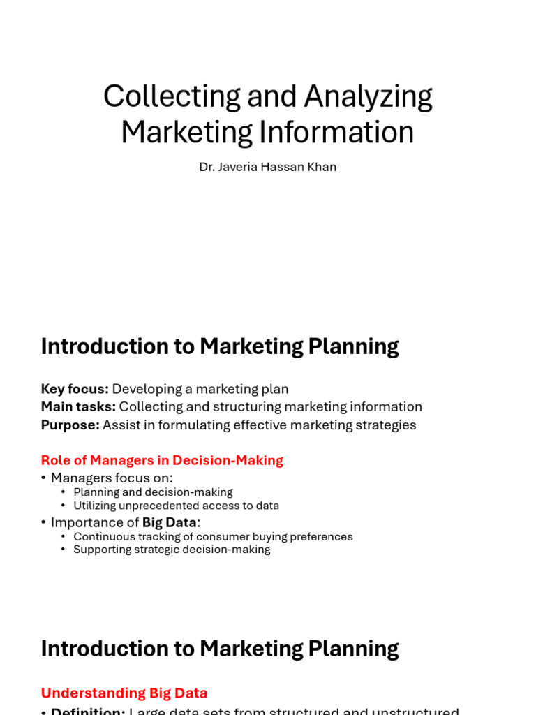 Analyzing Marketing Information Strategies | PDF | Marketing | Analytics