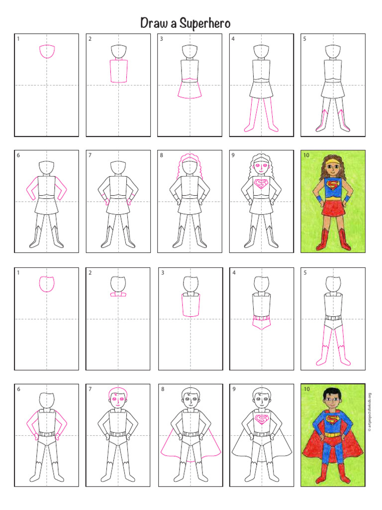How To Draw A Superhero | PDF