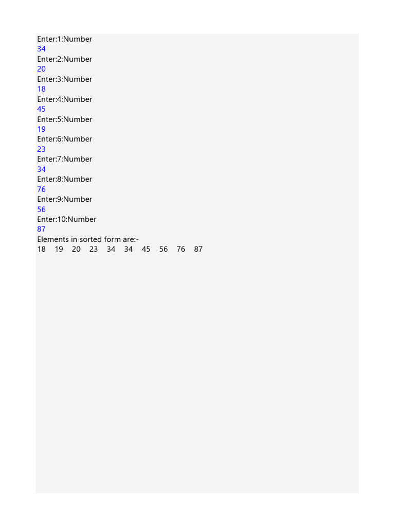 13.bubble Sort Output | PDF | Finance & Money Management