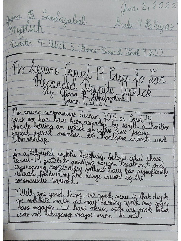 Quarter 4-Week 5 (Home-Based Task 4&5) | PDF