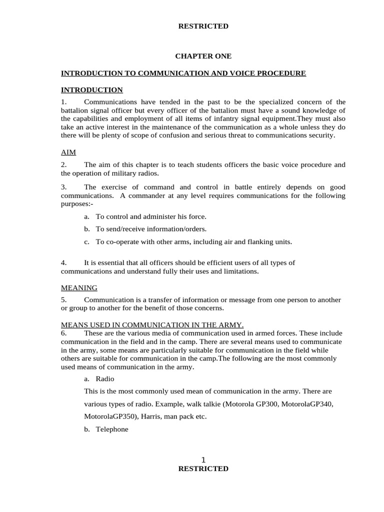 Military Communication Basics | PDF | Fax | Communication