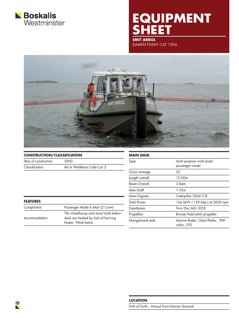 Multi-Purpose Work Boat Specifications | PDF | Shipping | Ships