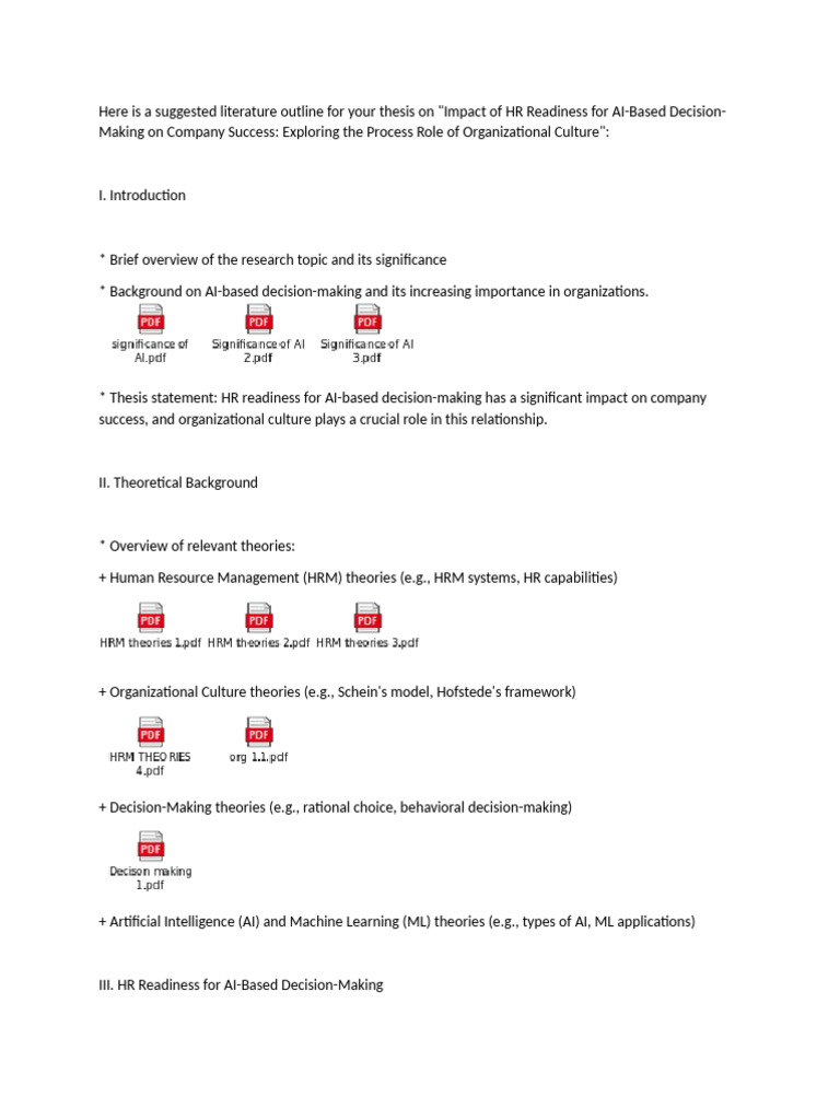 Here Is A Suggested Literature Outline For Your Thesis On | PDF ...