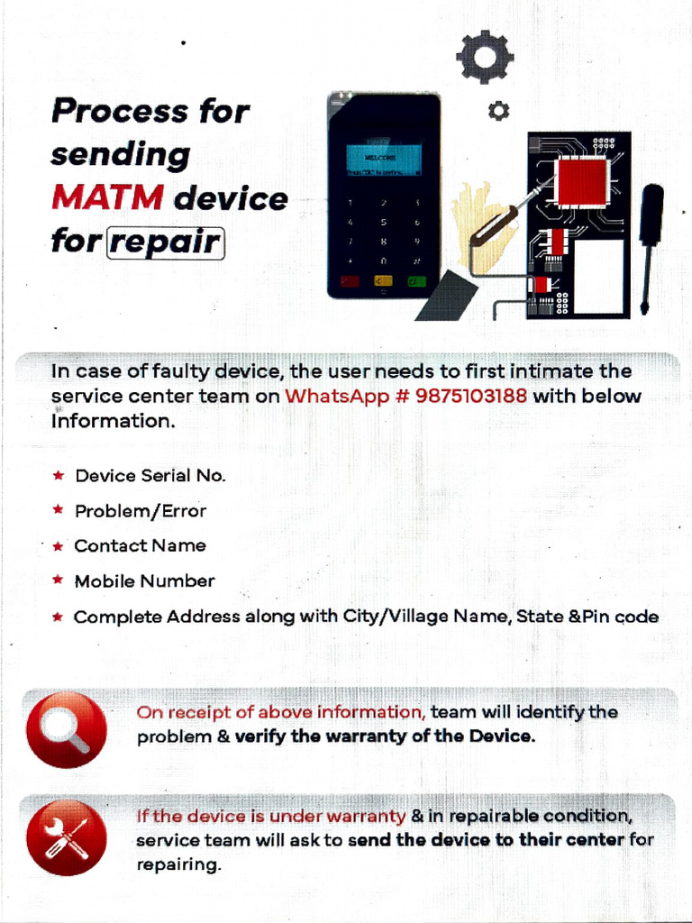 ATM Device Repair Process | PDF | Manufactured Goods | Computer Networking